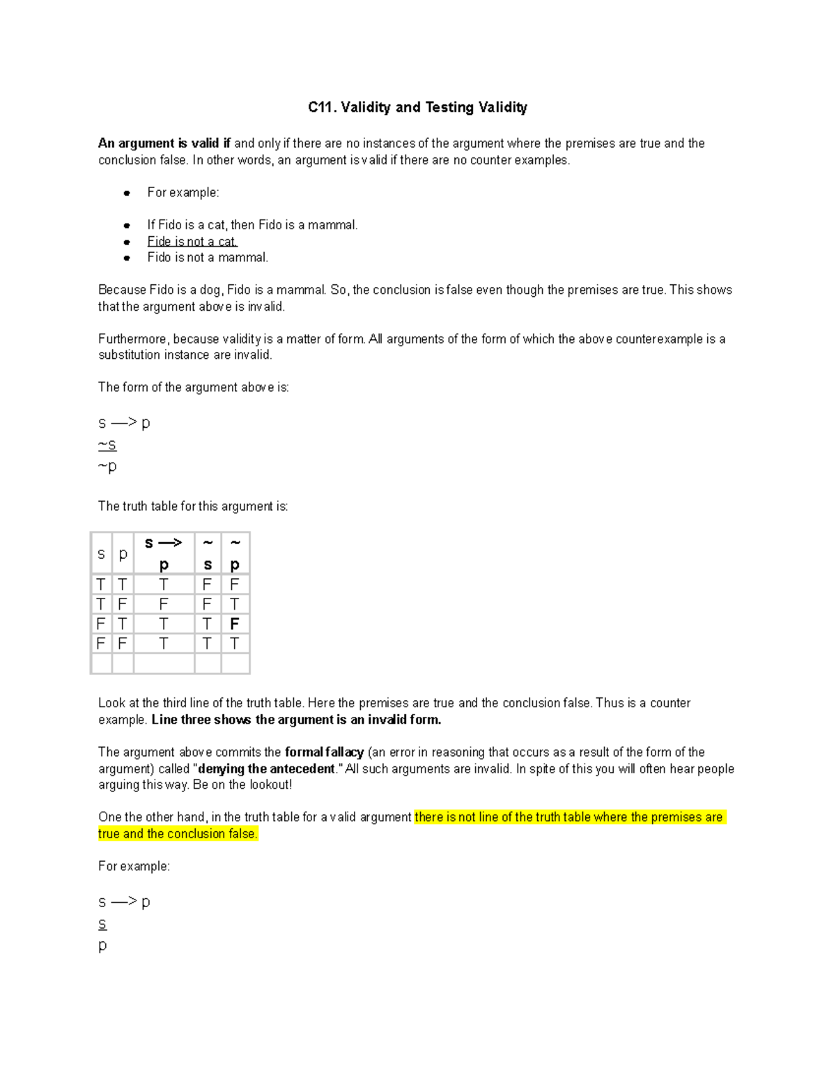 Validity and Testing Validity - C11. Validity and Testing Validity An ...