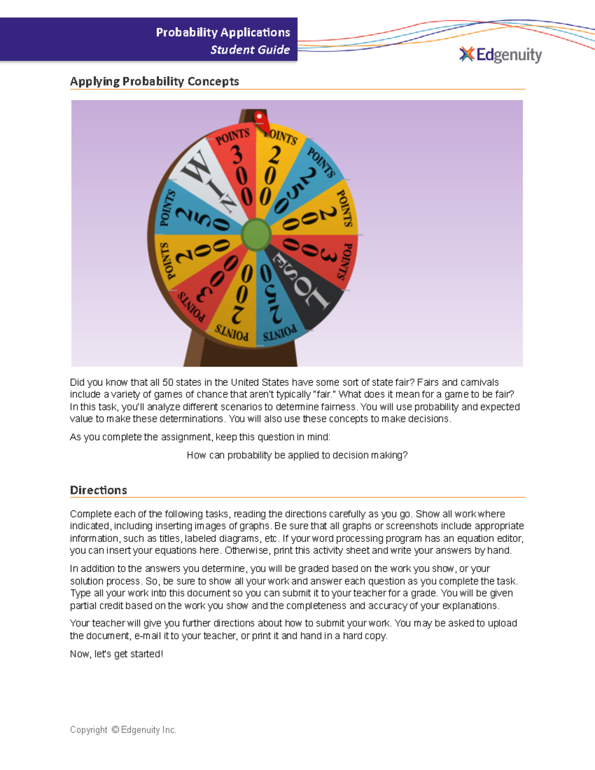 Studentguidegeo - :)! - Probability Applica Student Guide Applying ...