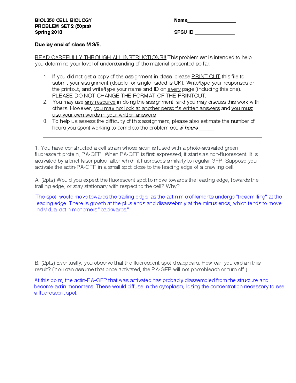 PS#2 BIOL350 Sp2018 KEY - Warning: Popup annotation has a missing or invalid parent annotation ...