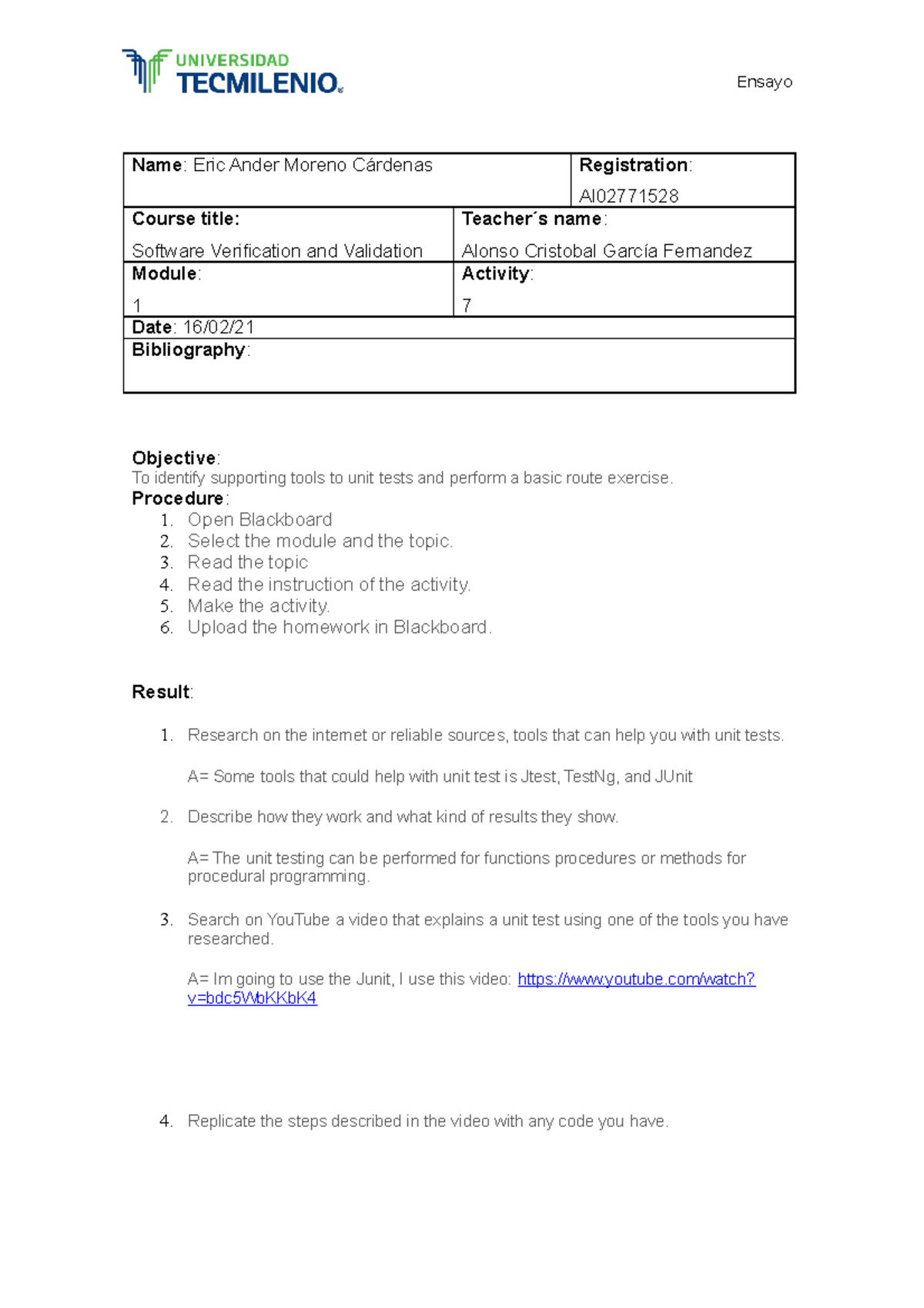 Activity 7 - Name : Eric Ander Moreno Cárdenas Registration : Al Course ...