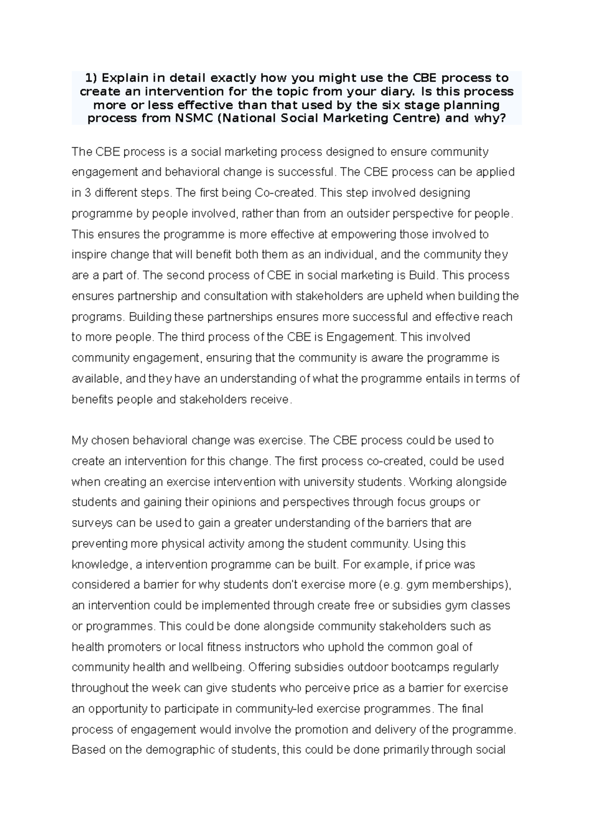 MKTG315 Test - Concept Test - 1) Explain in detail exactly how you ...