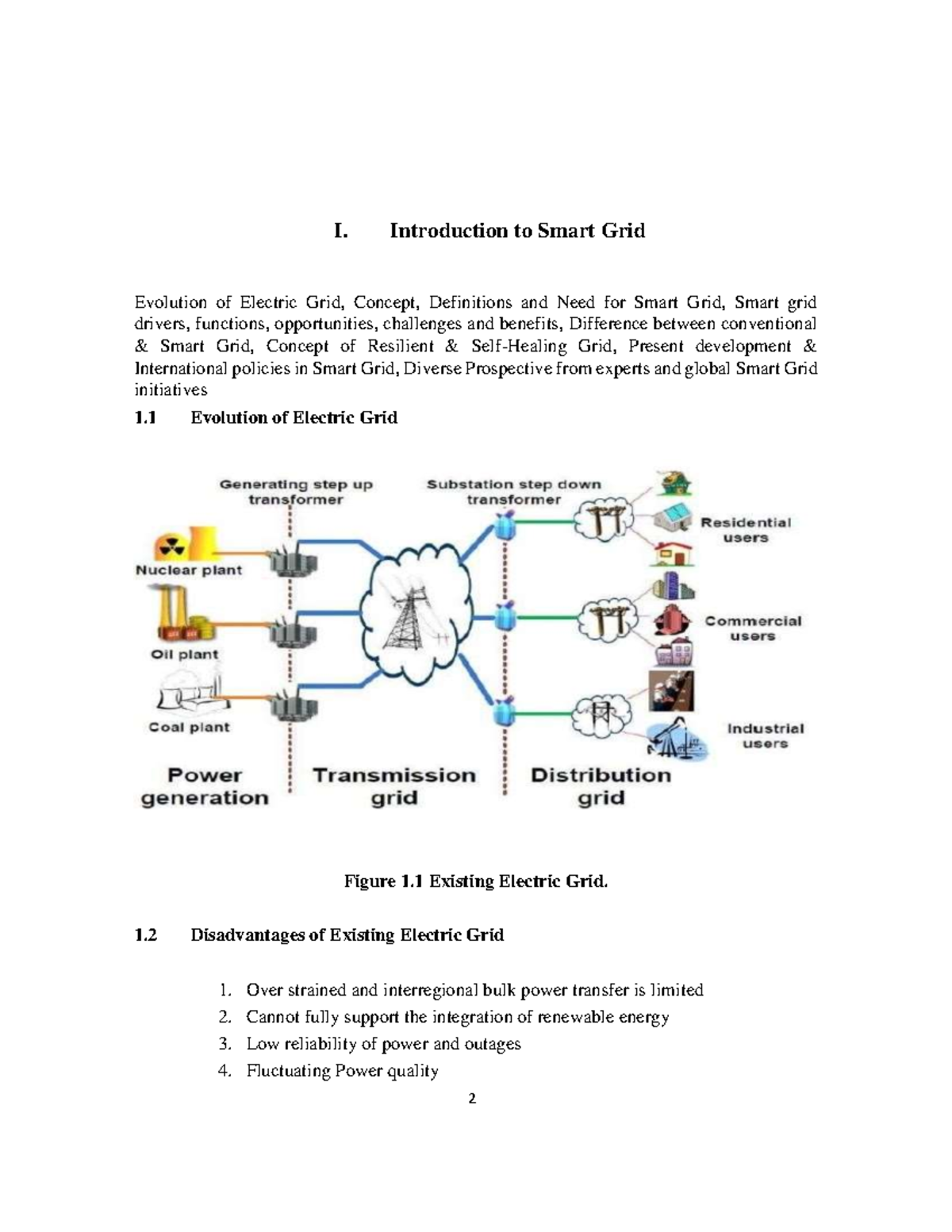 Introduction To Smart Grid I Introduction To Smart Grid Evolution Of