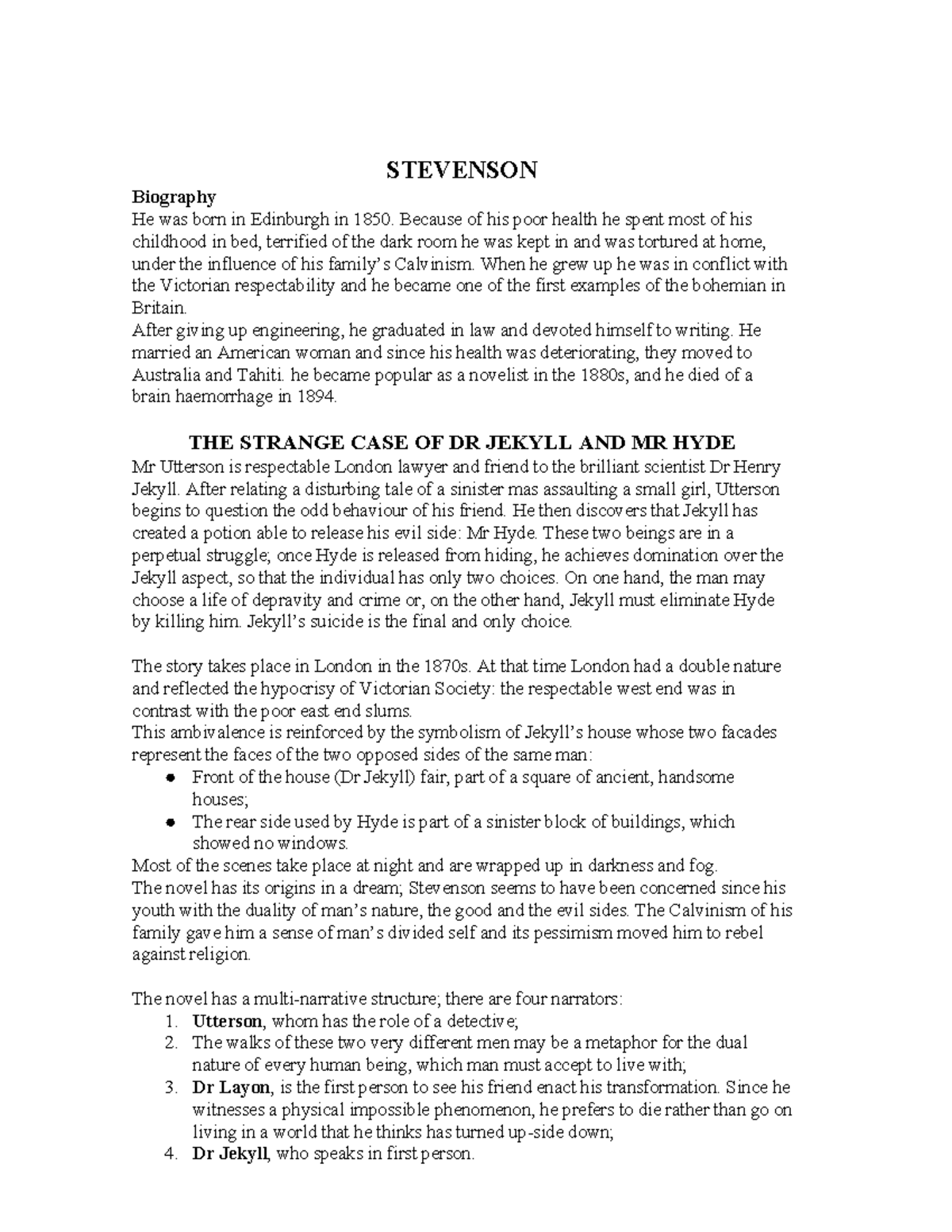 Stevenson - STEVENSON Biography He was born in Edinburgh in 1850 ...