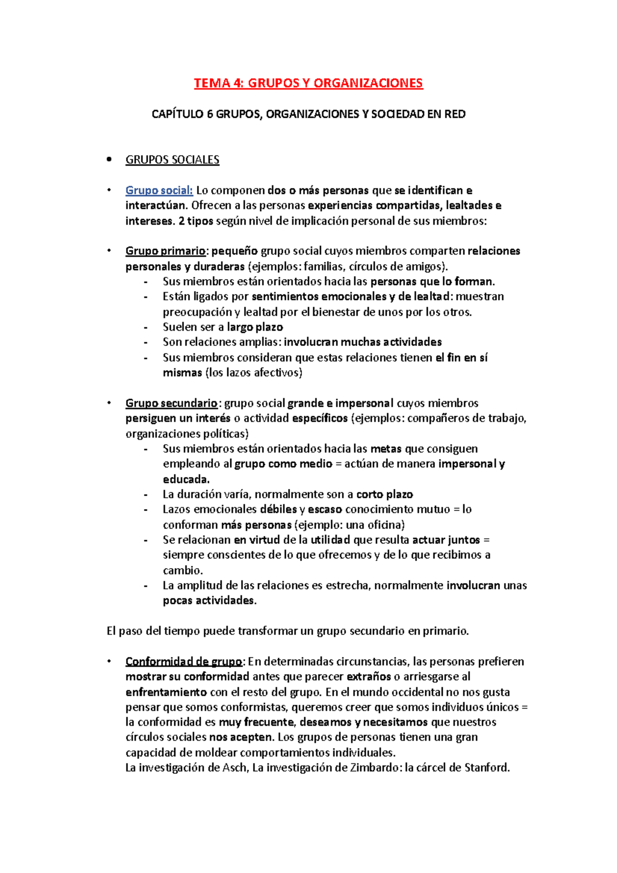 TEMA 4 - Apuntes con la profesora Celia Valiente - TEMA 4: GRUPOS Y ...
