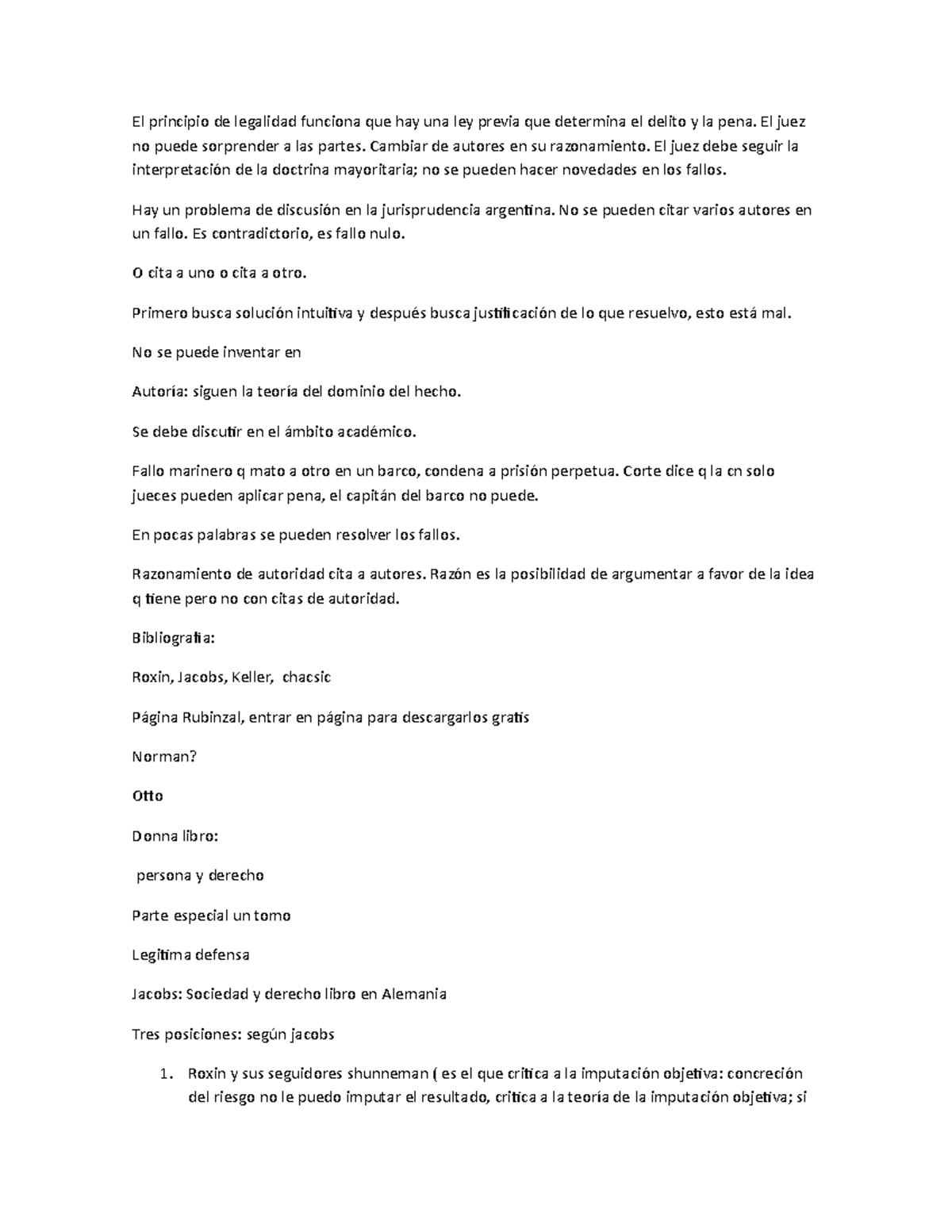 Clase 1 donna - Teoría del delito - El principio de legalidad funciona ...