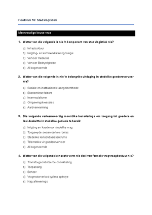 EBGVK 582 Hoofstuk 9 en 12 oefen vrae - Hoofstuk 9: Omgekeerde ...