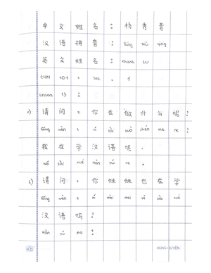 Notes Less 12 HSK 1 - Chinese 101 lesson 12 - Review Notes on HSK 1 ...