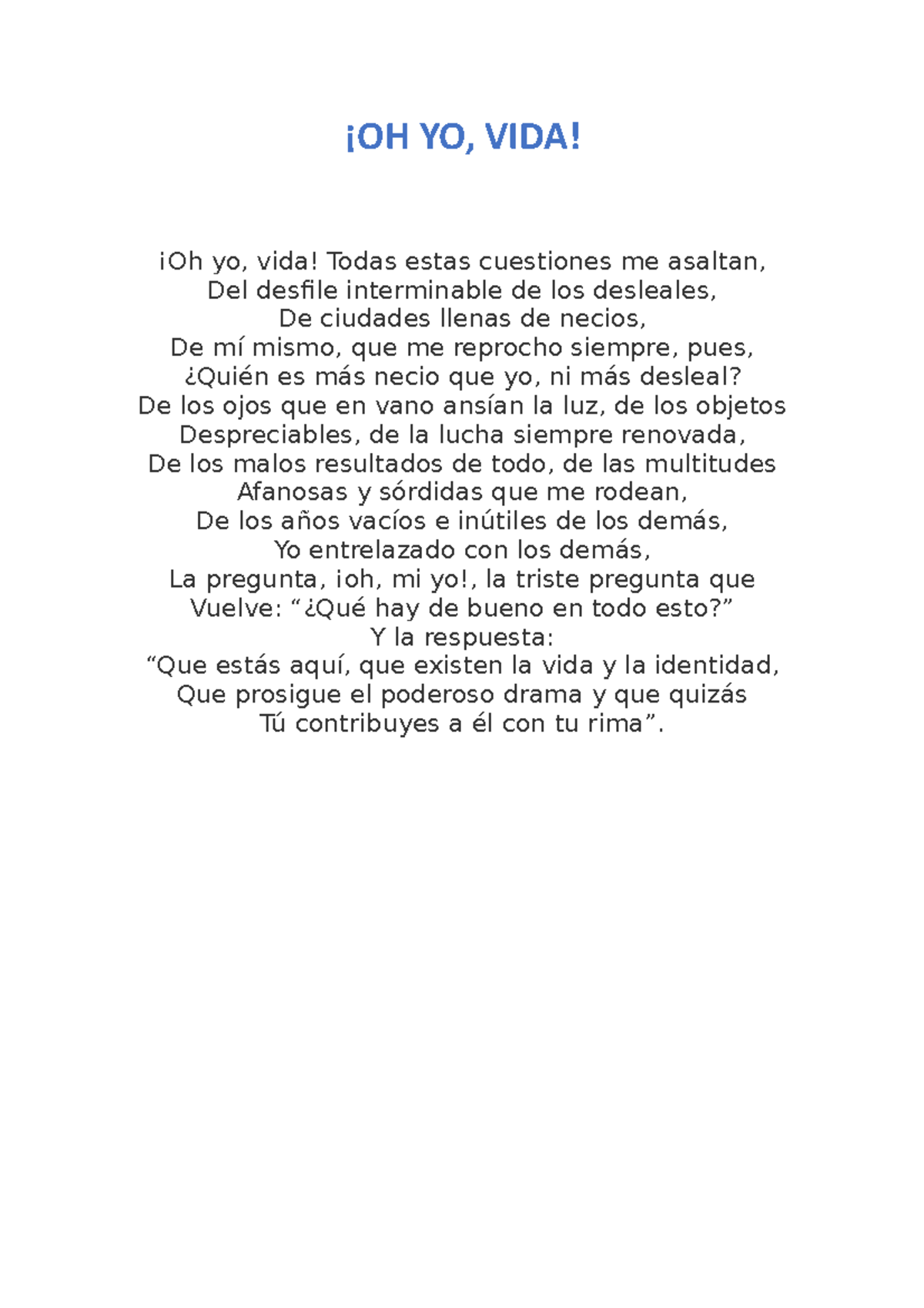 Reflexión ¡Oh yo, vida - ejercicios TIRO PARABOLICO solución - ¡OH YO ...