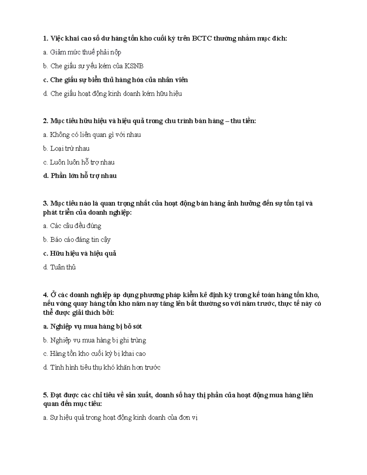 Kiểm tra C4 + C5 - Kiểm tra C4 + C5 - Việc khai cao số dư hàng tồn kho ...