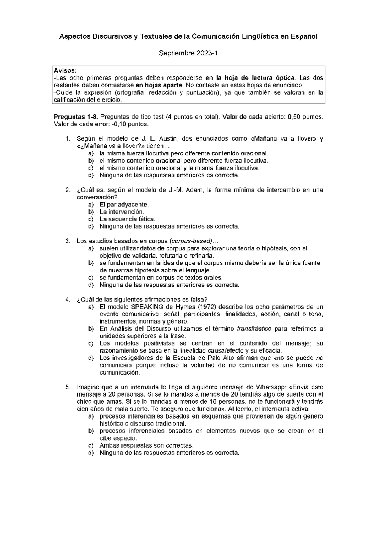 E 64014011 0 A23SO - Examen - Aspectos Discursivos y Textuales de la ...