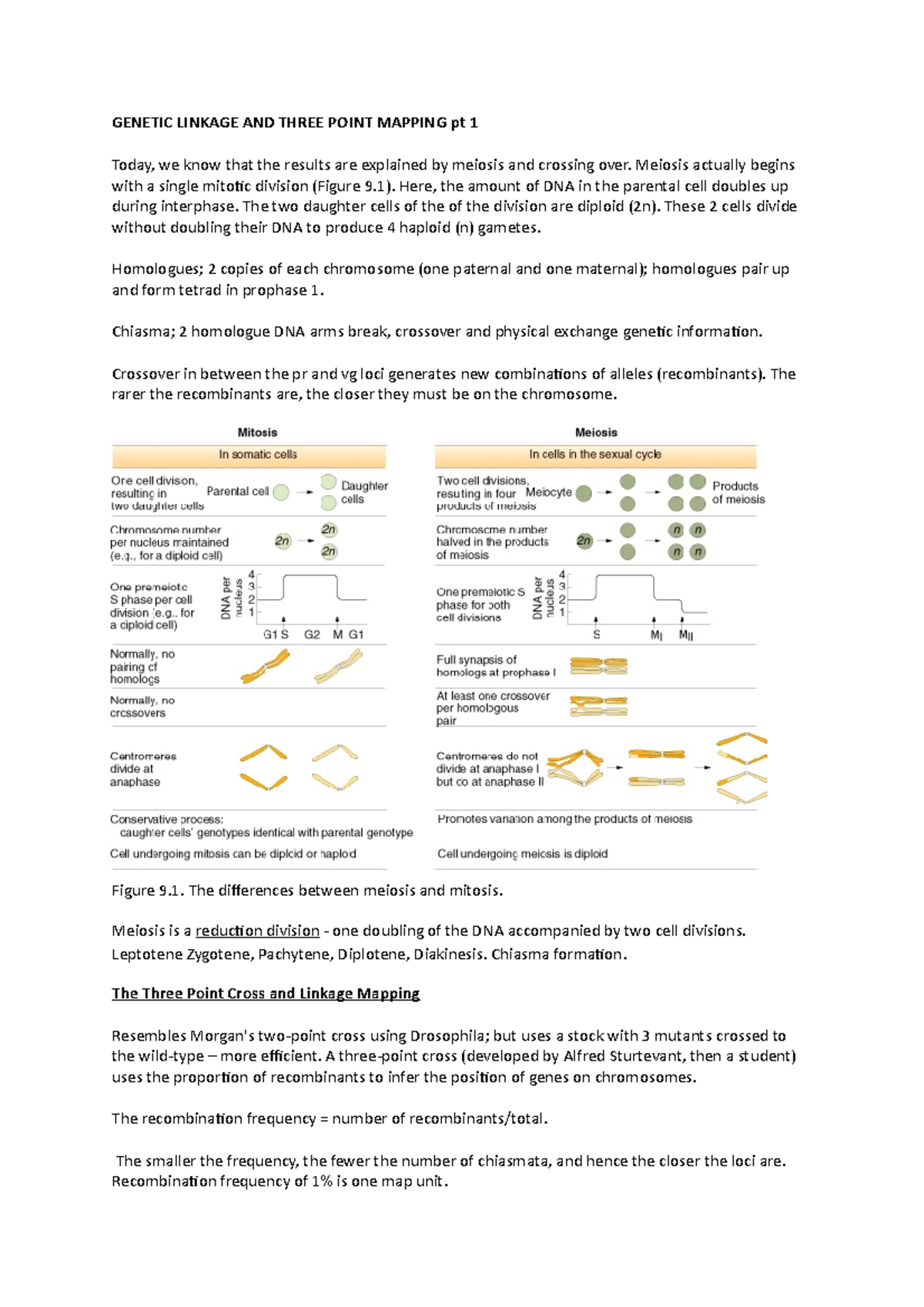 Genetic Linkage AND Three Point Mapping pt 1 - GENETIC LINKAGE AND ...