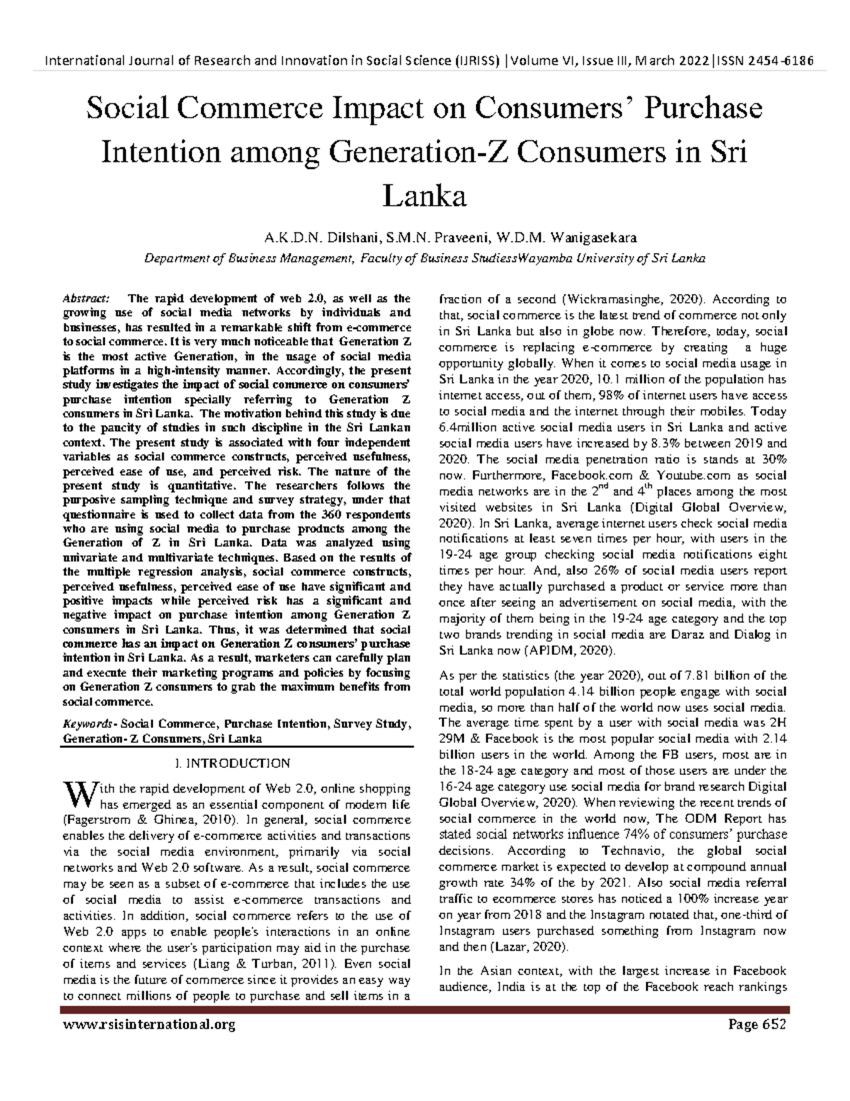 S- Commerce GEN Z - Social Commerce Impact on Consumers’ Purchase ...