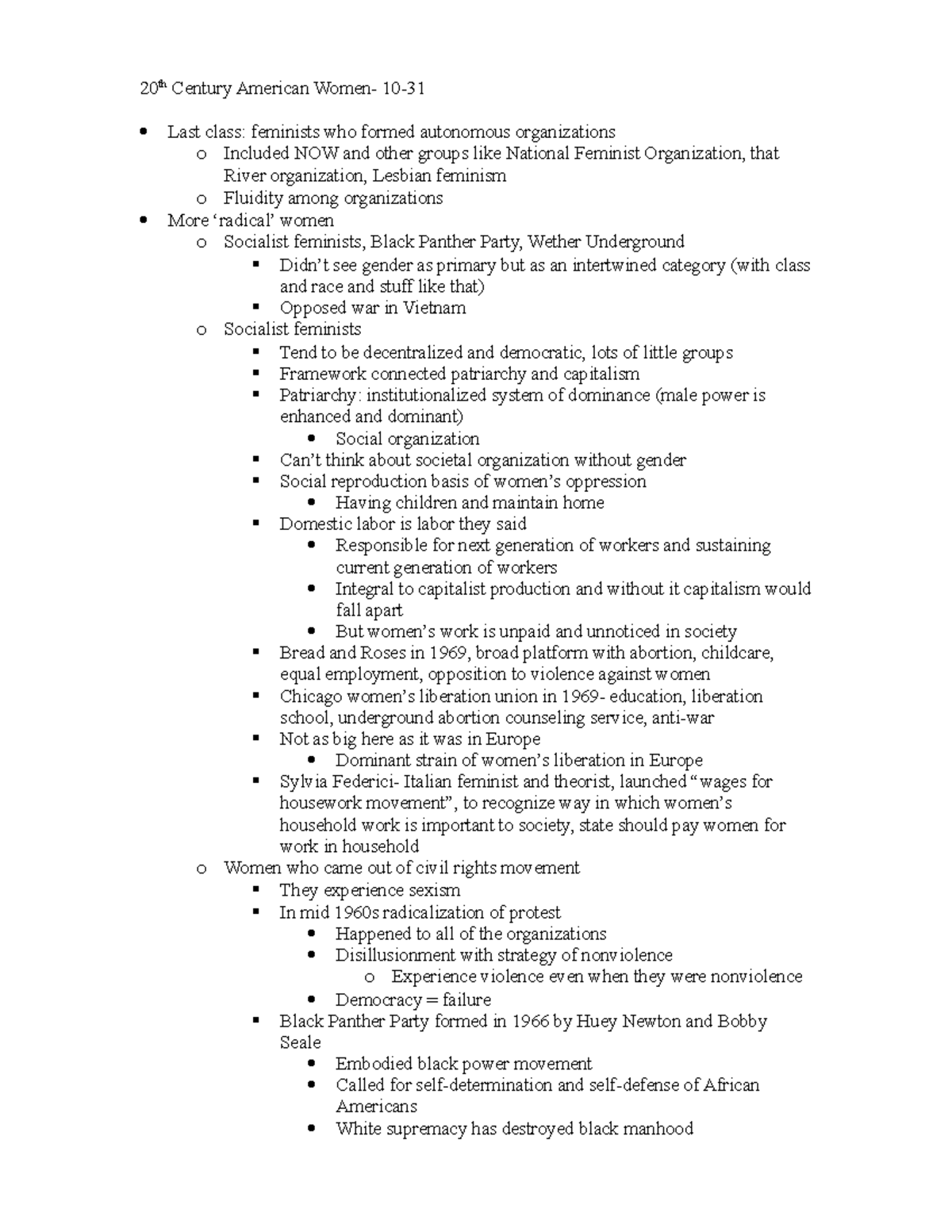 20th Century American Women- 10-31 - 20 th Century American Women- 10 ...