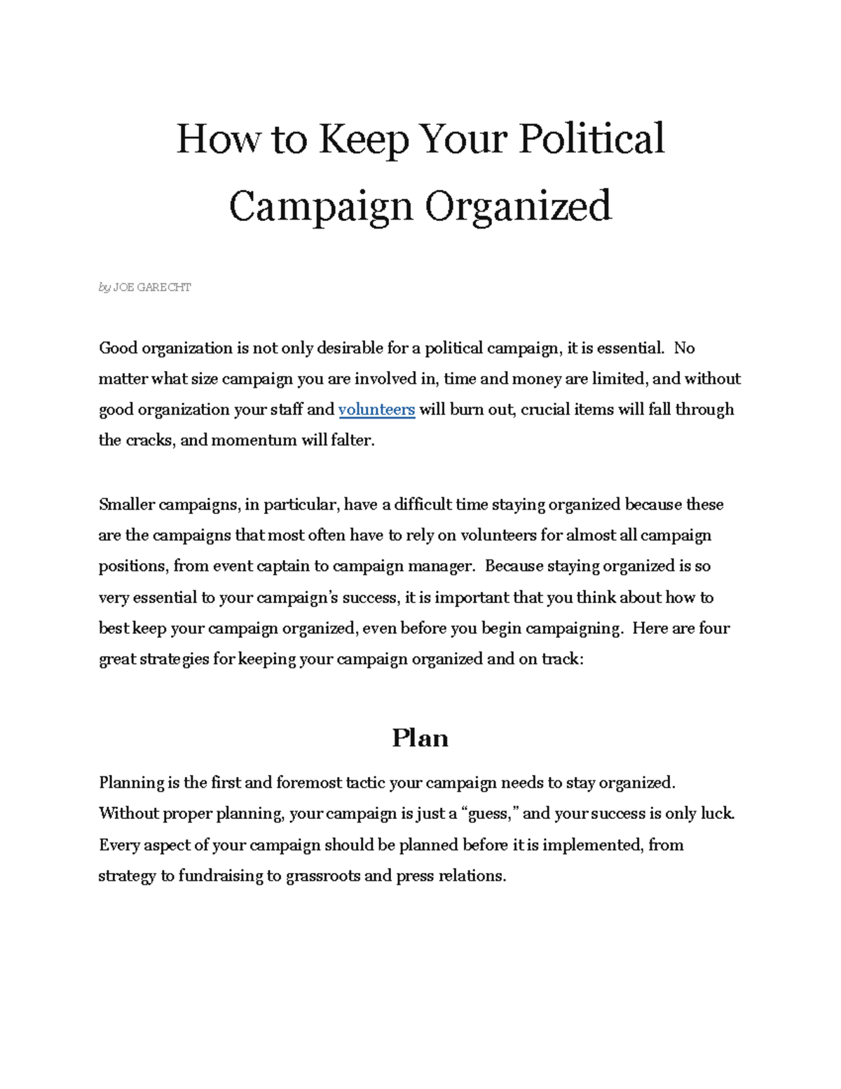 How to keep your political campaign going - How to Keep Your Political ...