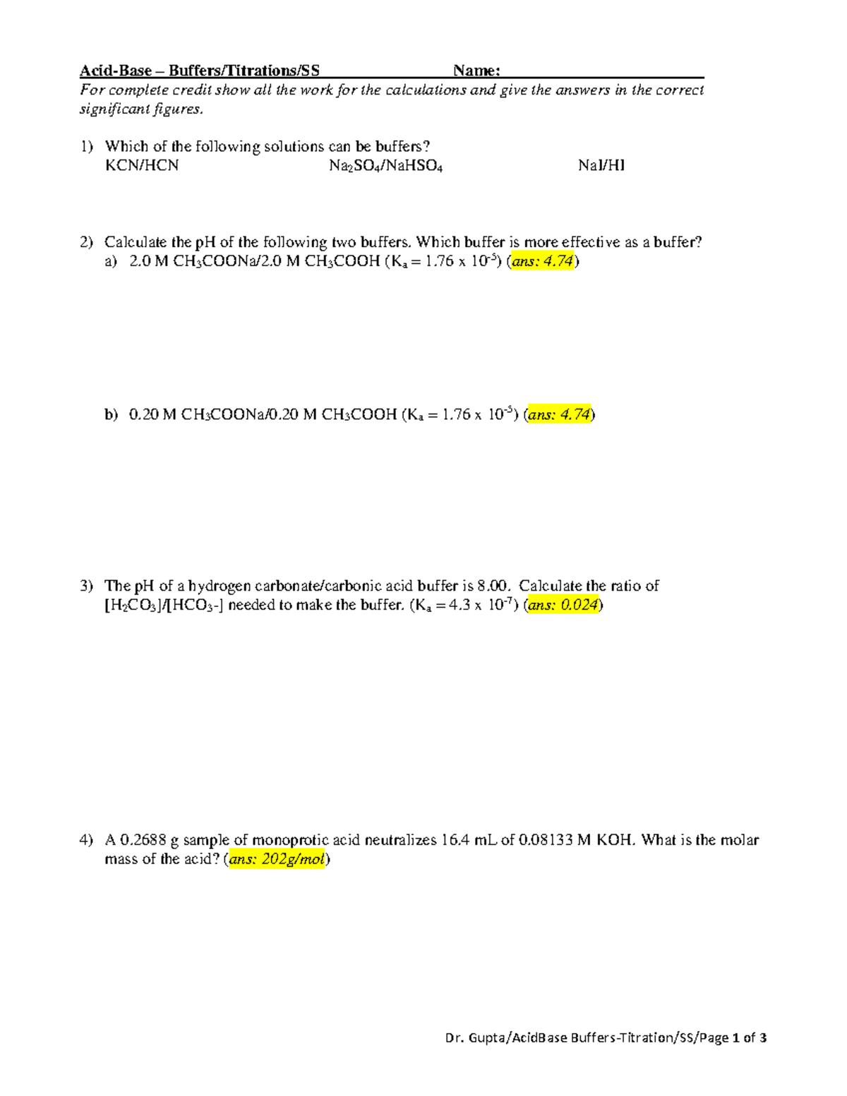 SS16-02Acid Base Buffers Titration SS - Dr. Gupta/AcidBase Buffers ...