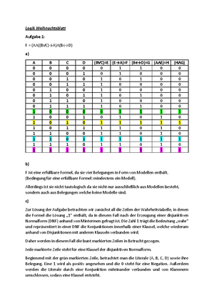 Lösung Übungsblatt 4 - Übungsblatt 3 Logik Wintersemester 18/19ʌ¬→ν ...