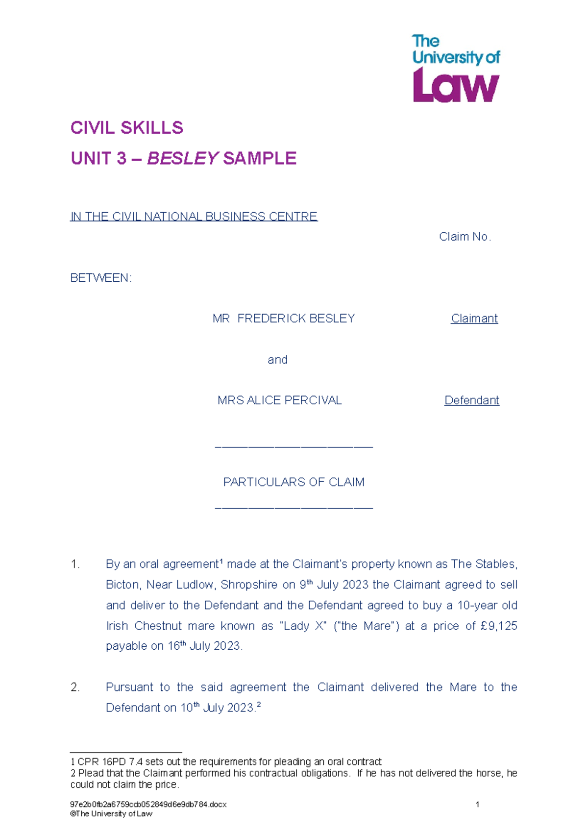 2324 skill civ unit03 ce02 besley sample poc - CIVIL SKILLS UNIT 3 ...