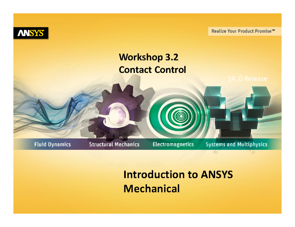 Mech-Intro 14 - 0 Release Introduction to ANSYS Mechanical Workshop 3 ...