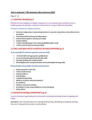 Unit 4 AOS2 Notes - AOS2 - Implementing change ‘The importance of ...
