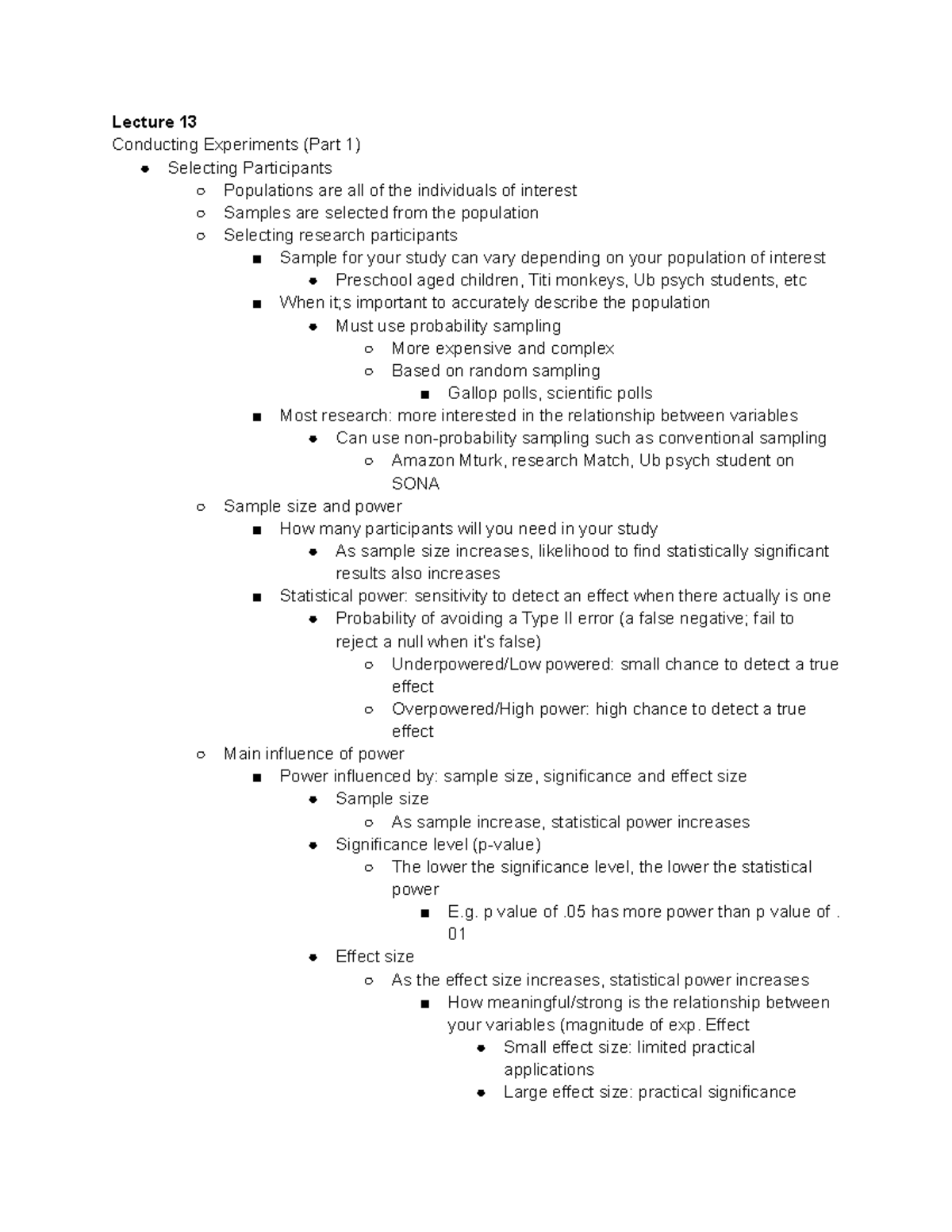 Psy 350 Exam 3 - Exam notes and lecture material - Lecture 13 ...