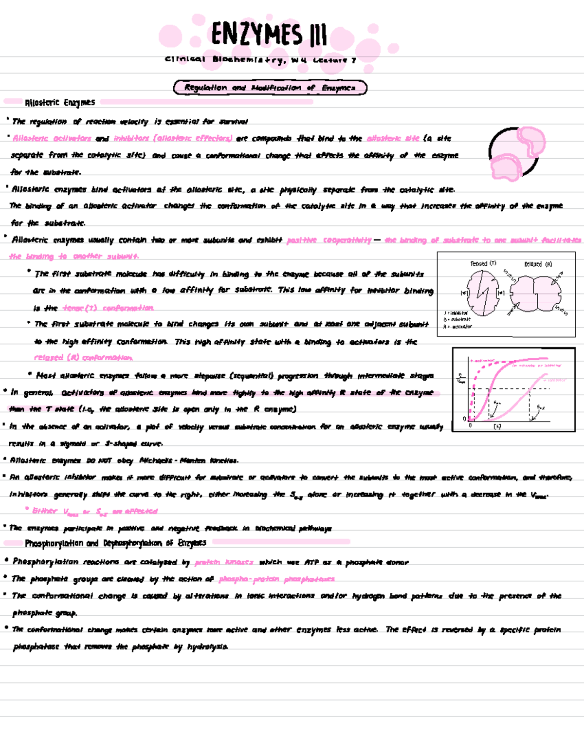 Biochem, W4 Lec 7; Enzymes III - ENZYMES N clinical Biochemistry , W 4 ...