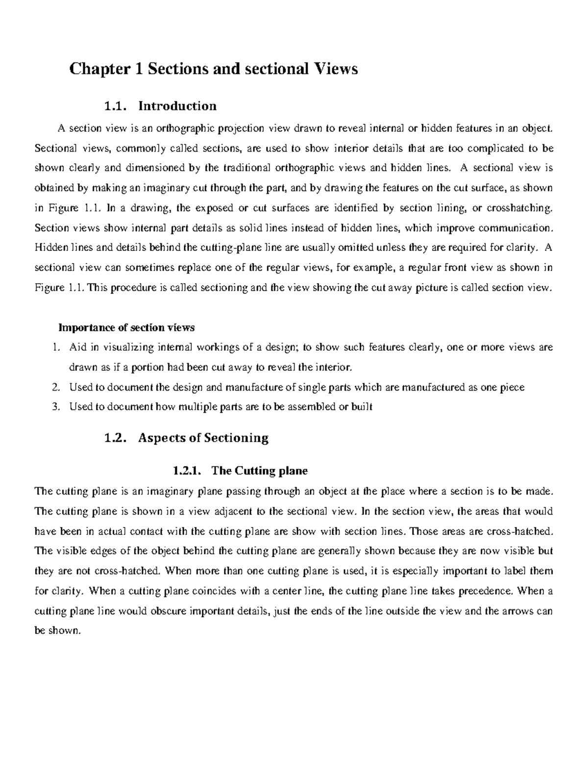 Sectional Views- Additional Notes - Chapter 1 Sections and sectional ...