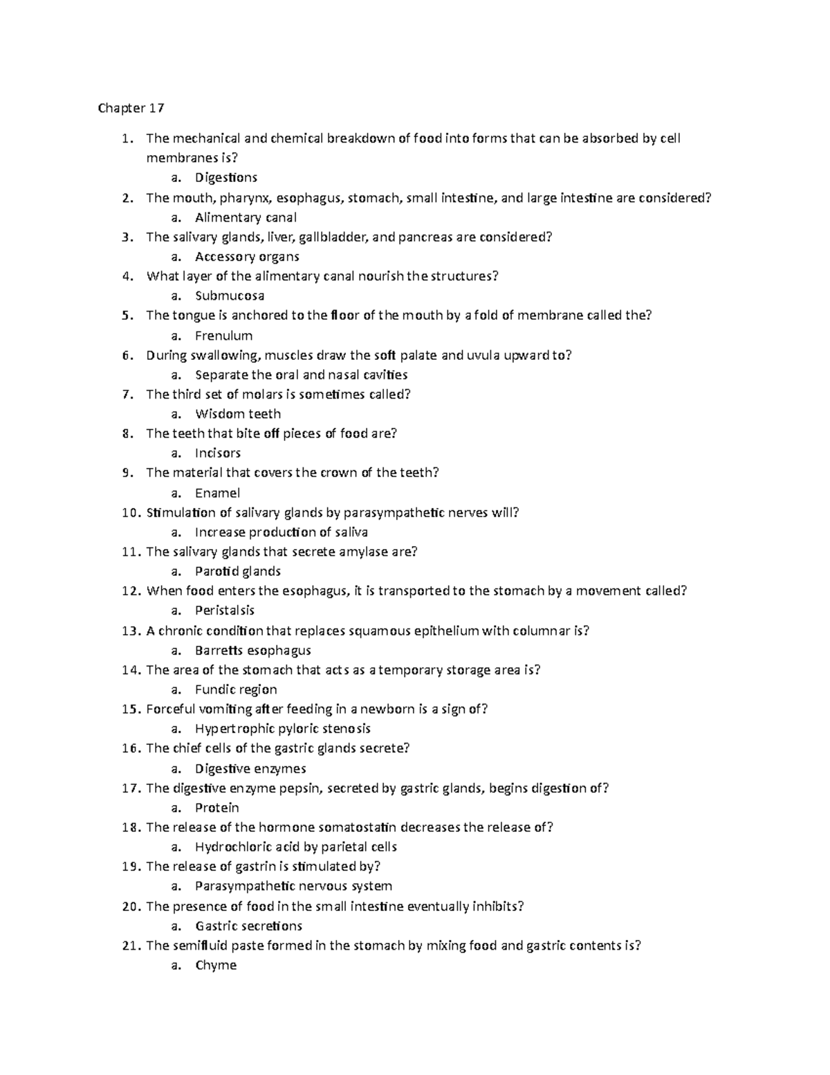 Chapter 17.18.19 AP - Grade: a - Chapter 17 The mechanical and chemical ...