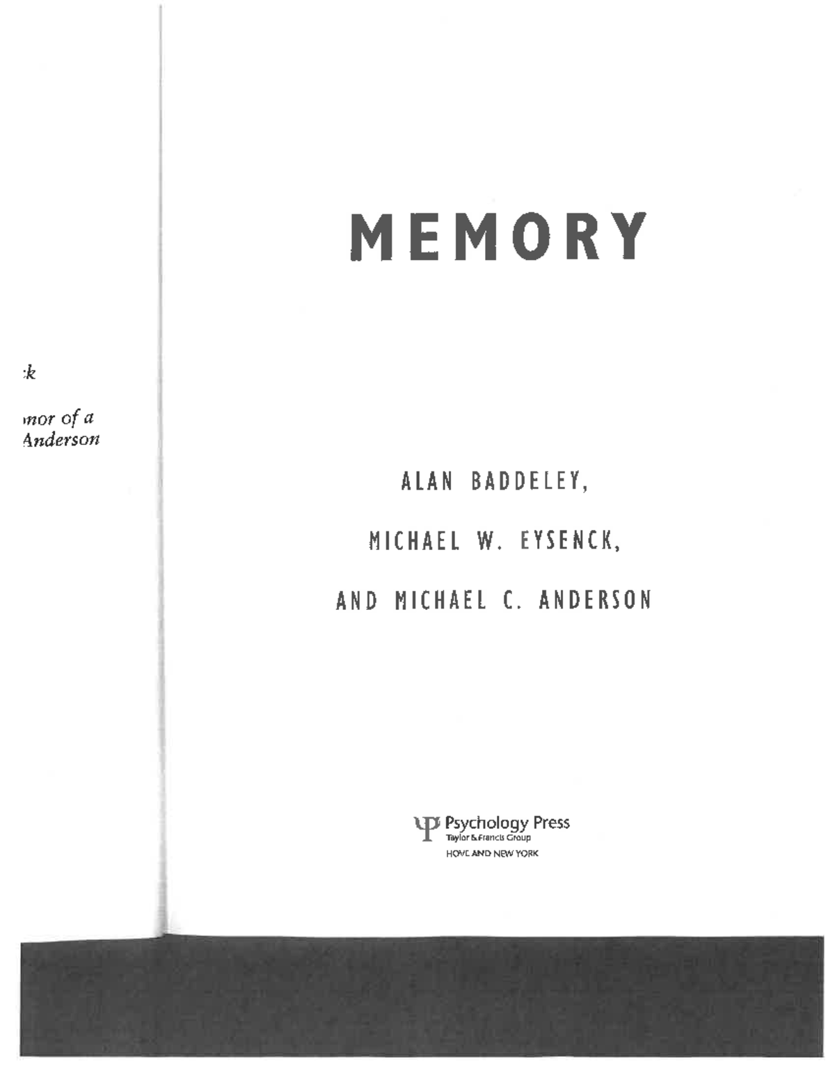 Introduction of the Study of Memory - 3810-1 - UPEI - Studocu