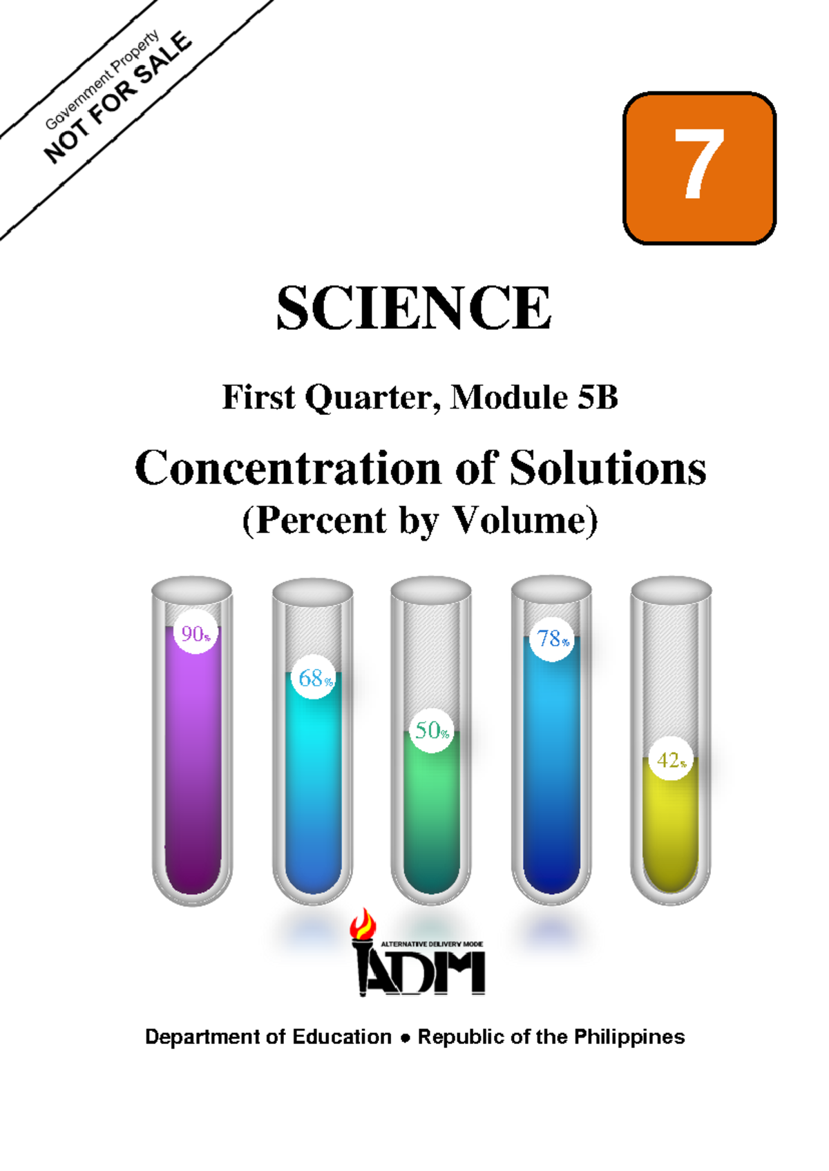 Sci7 Q1 M5B Contration Of Sultions version 3 - 68 % 50 % 90 % 78 % SCIENCE Concentration of ...
