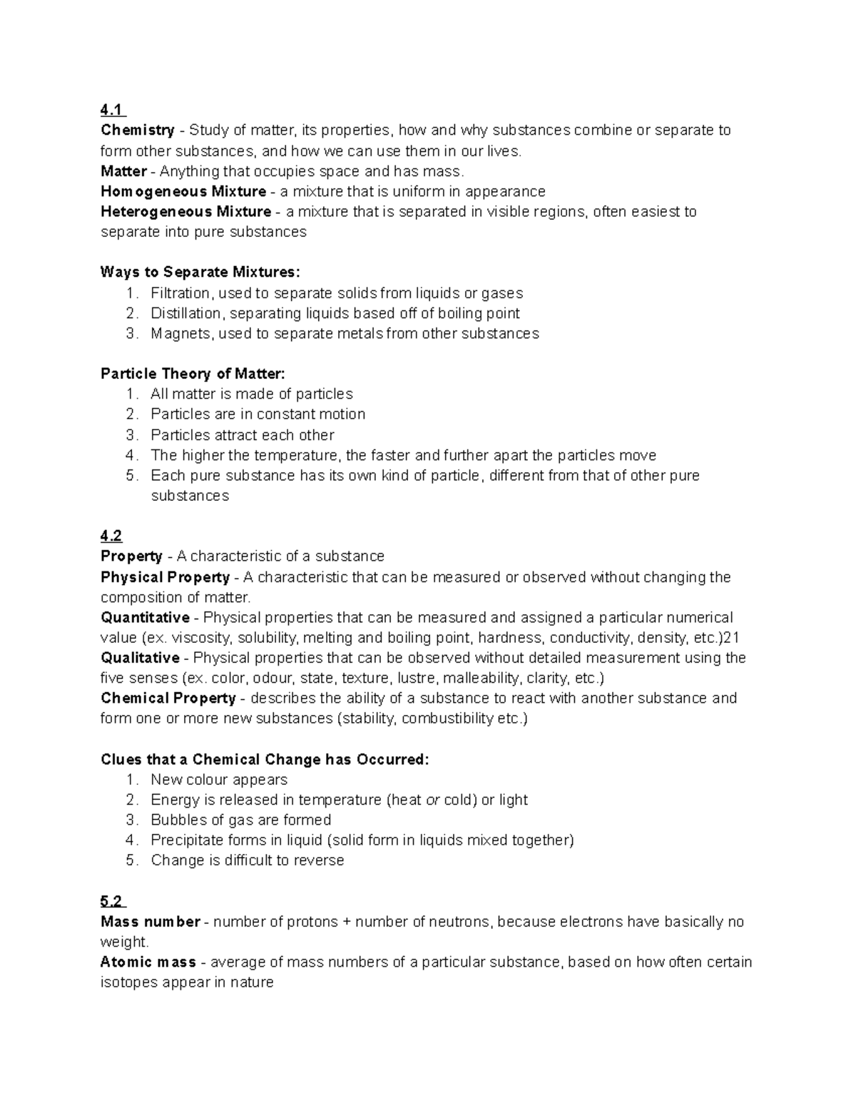 5 15 2021 CHEM UNIT - 4. Chemistry - Study of matter, its properties ...