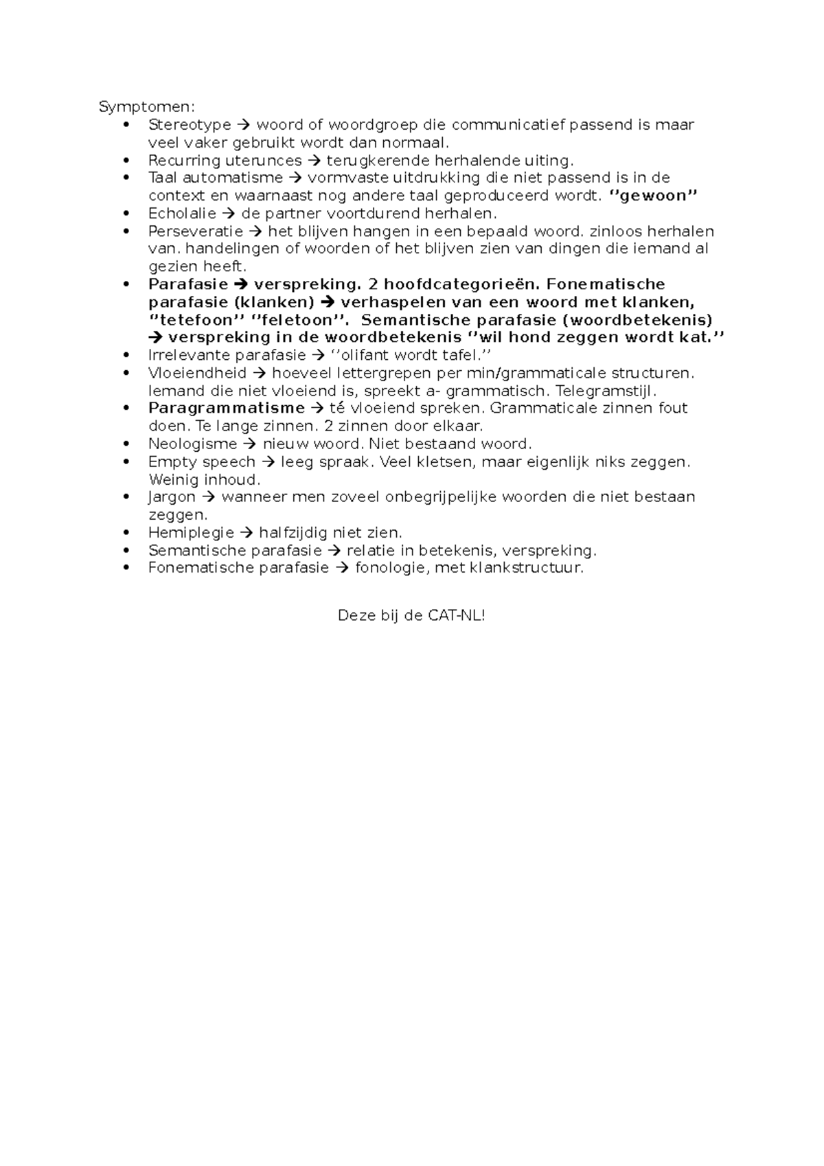 Symptomen add - Symptomen: Stereotype woord of woordgroep die ...