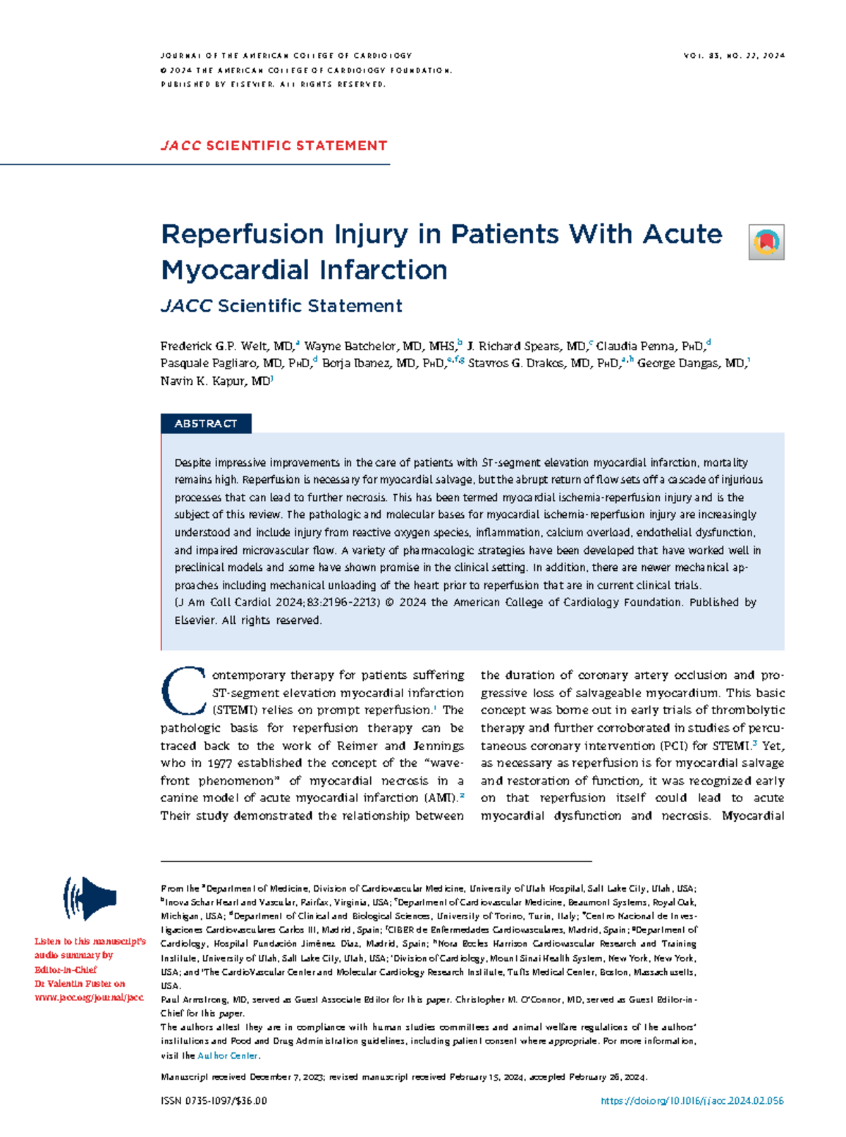 Welt et al 2024 reperfusion injury in patients with acute myocardial ...