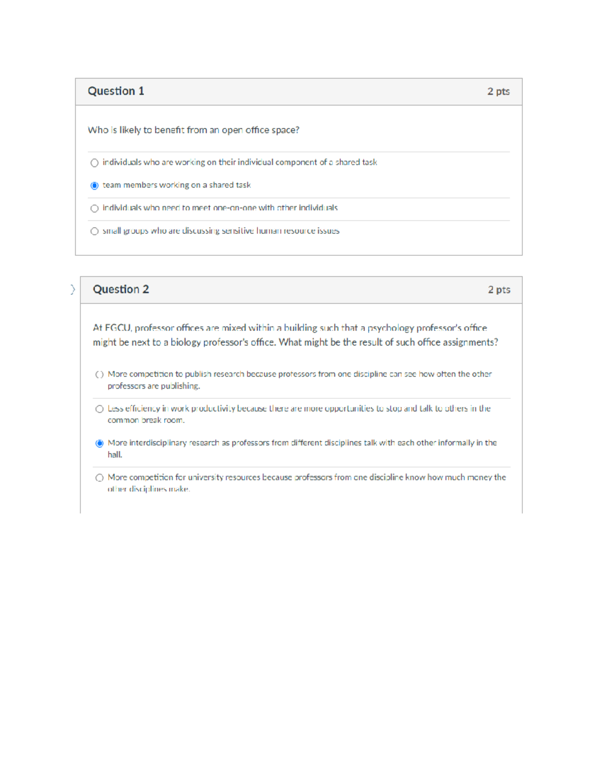 Environmental Psychology Quiz 6 - SOP 4714C - Studocu