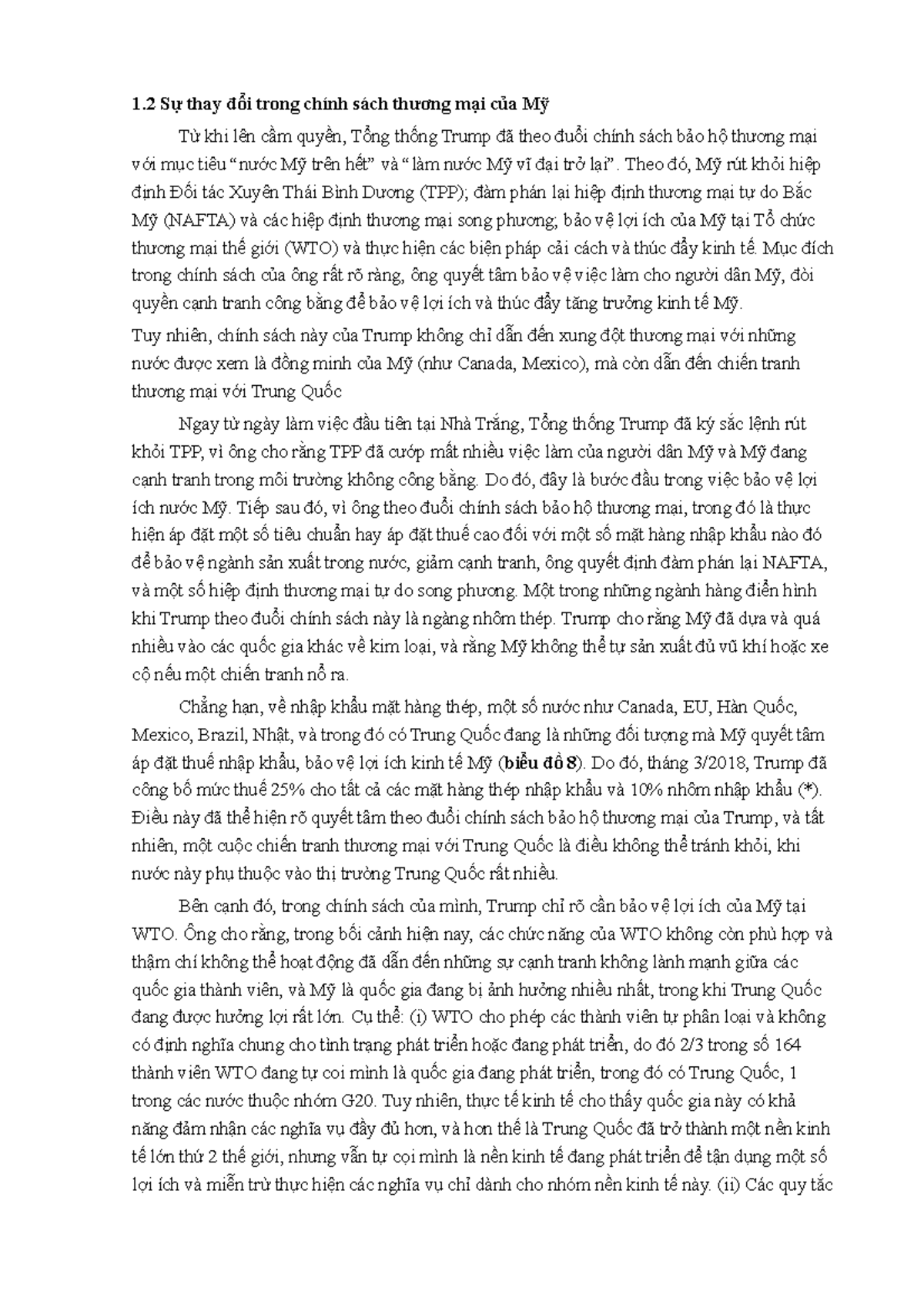 hkjj nfhfhcg hhbhj - 1 Sự thay đổi trong chính sách thương mại của Mỹ ...