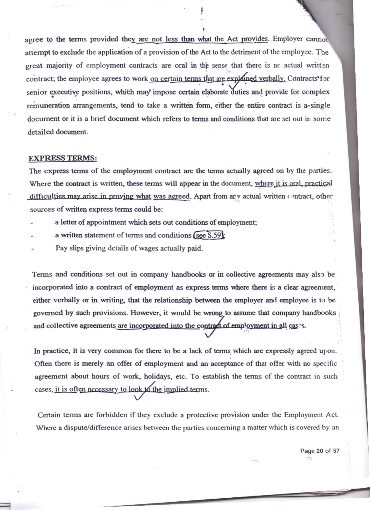 Labour Notes (1) 231112 113032 - contract Law - Studocu