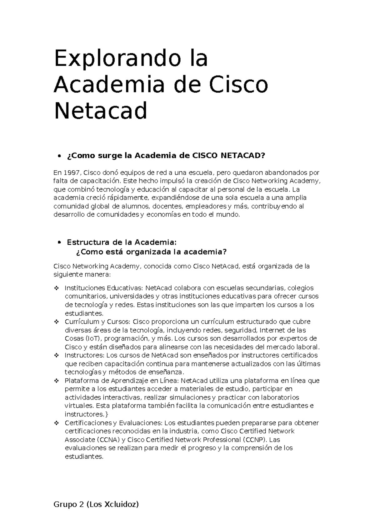 Explorando la Academia de Cisco Netacad - Explorando la Academia de ...