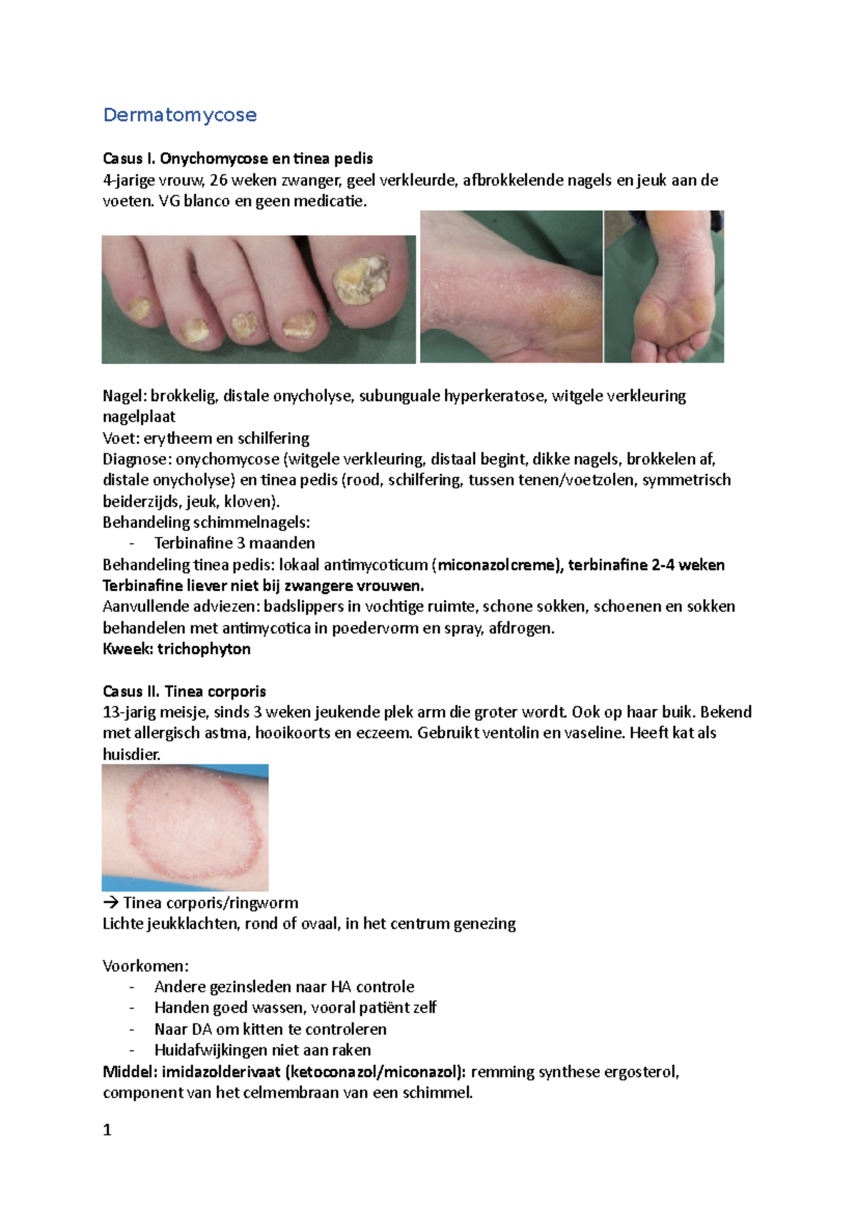 Dermatomycose - Dermatomycose Casus I. Onychomycose en tinea pedis 4 ...