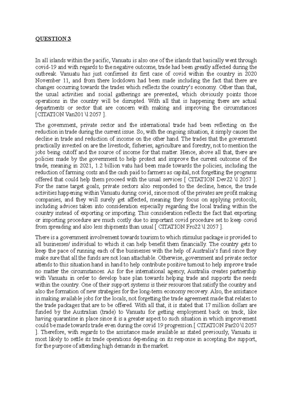 Final draft - Research assignment - QUESTION 3 In all islands within ...