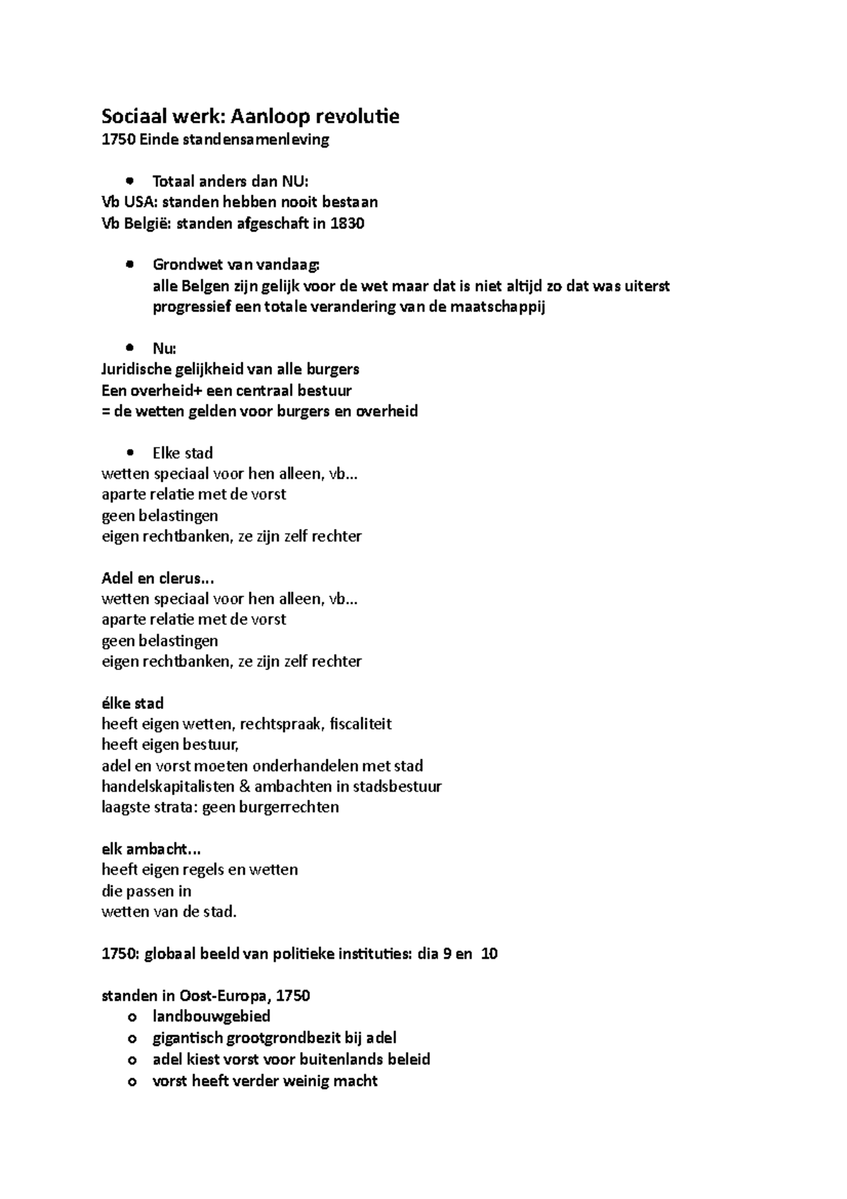 Sociaal werk - samenvatting Deel 1 - Sociaal werk: Aanloop revolutie ...