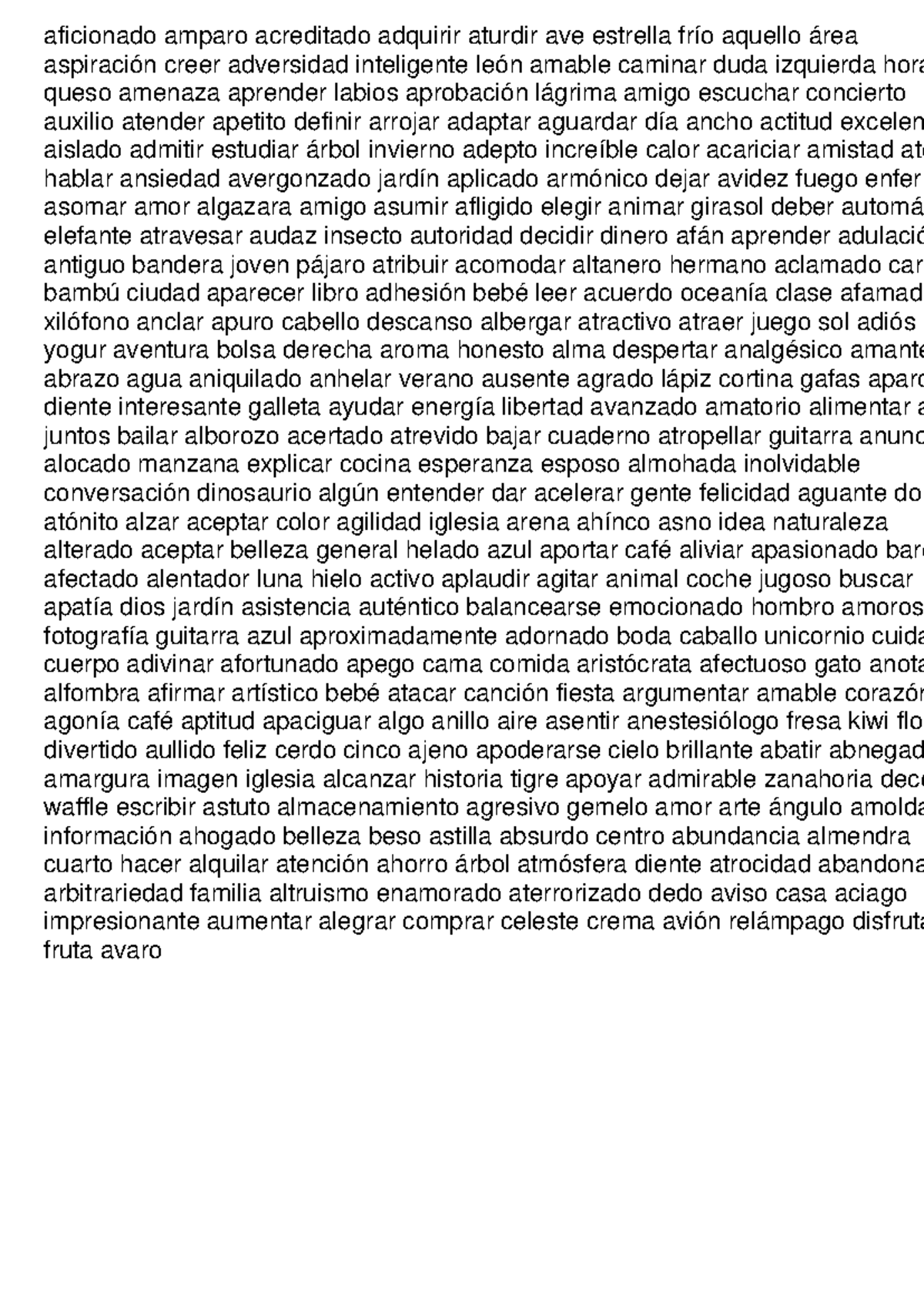 Juego SOPA DE Letras - aficionado amparo acreditado adquirir aturdir ...