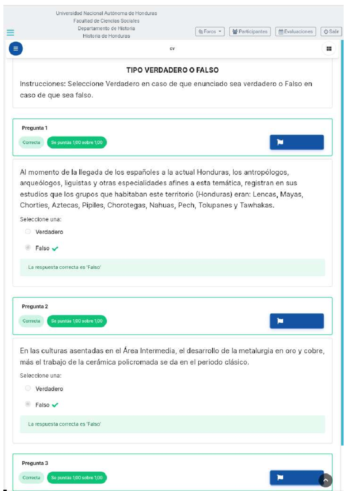 Actividad 5 verdadero o falso - Historia de Honduras - Studocu