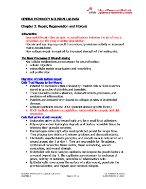 General Pathology Chapter 5 Outline - College of Pharmacy and Allied ...