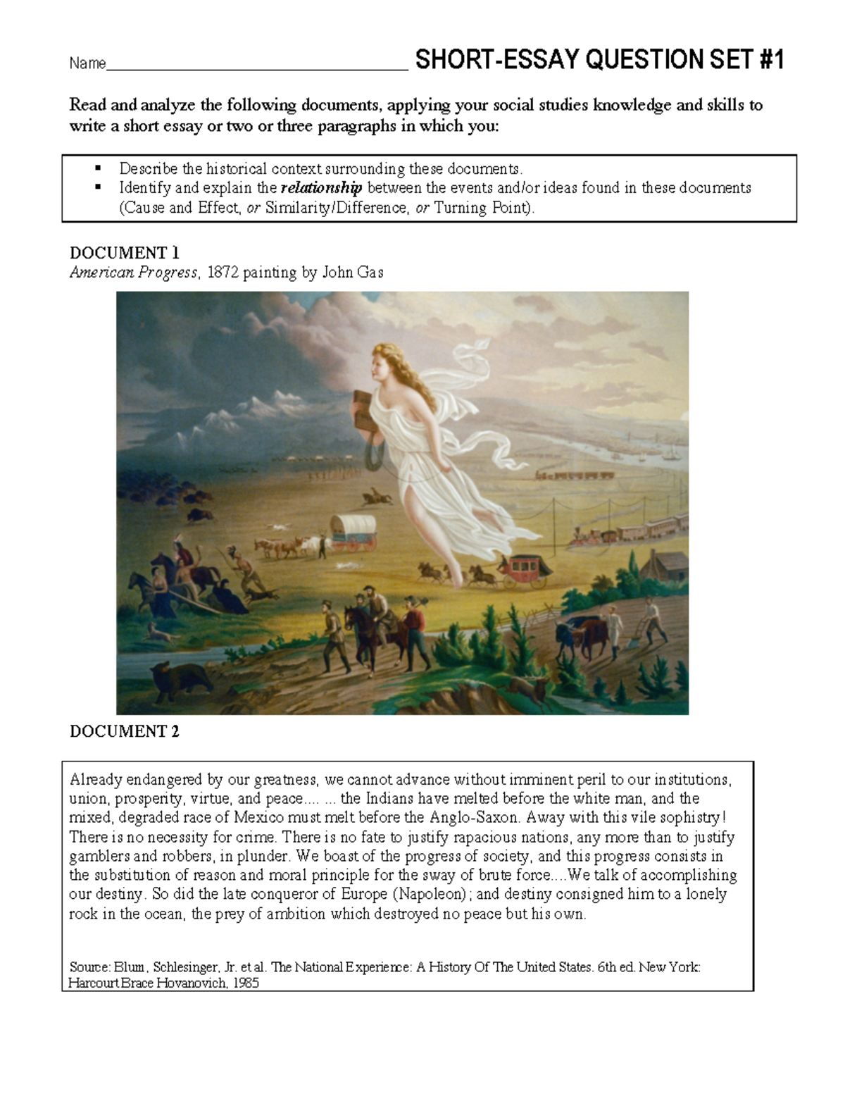 Mekai Moore - SEQ1 Manifest Destiny - Name ...