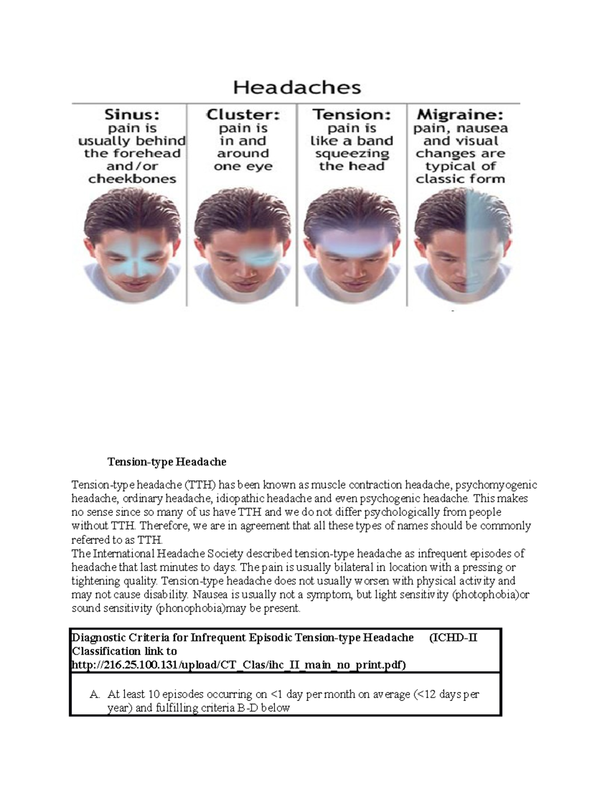 Headaches (neuro)-1 - Tension-type Headache Tension-type headache (TTH ...
