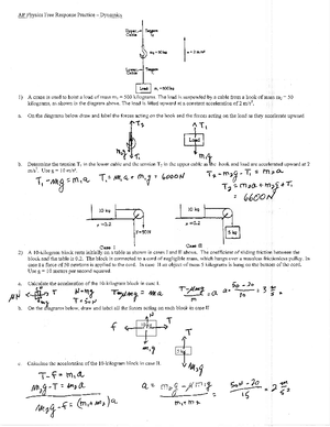 Unit 2 Dynamics workbook - AP Physics 1 Workbook Dynamics UNIT 2 Relationship Between Force and ...