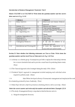 Introduction to Business Management - INTRODUCTION TO BUSINESS ...