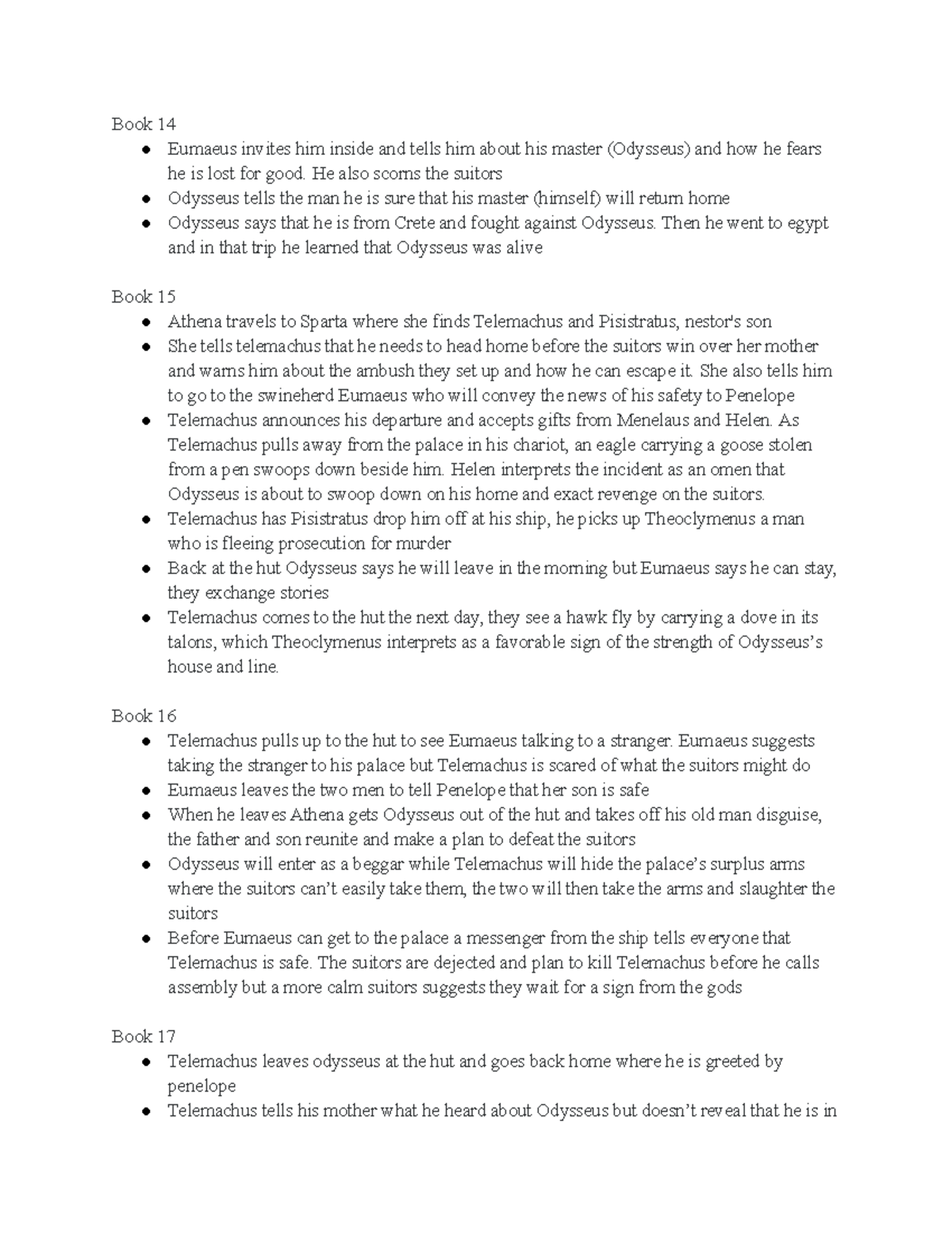 Odyssey Books 14-24 - Book 14 Eumaeus invites him inside and tells him ...