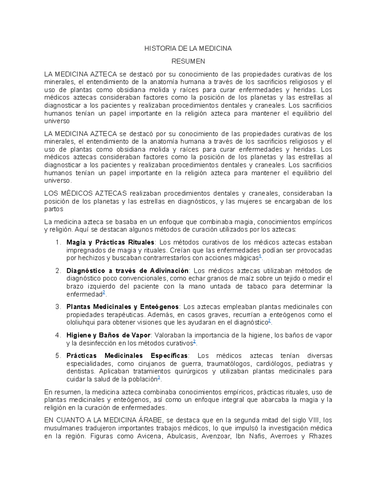 Historia DE LA Medicina - HISTORIA DE LA MEDICINA RESUMEN LA MEDICINA ...