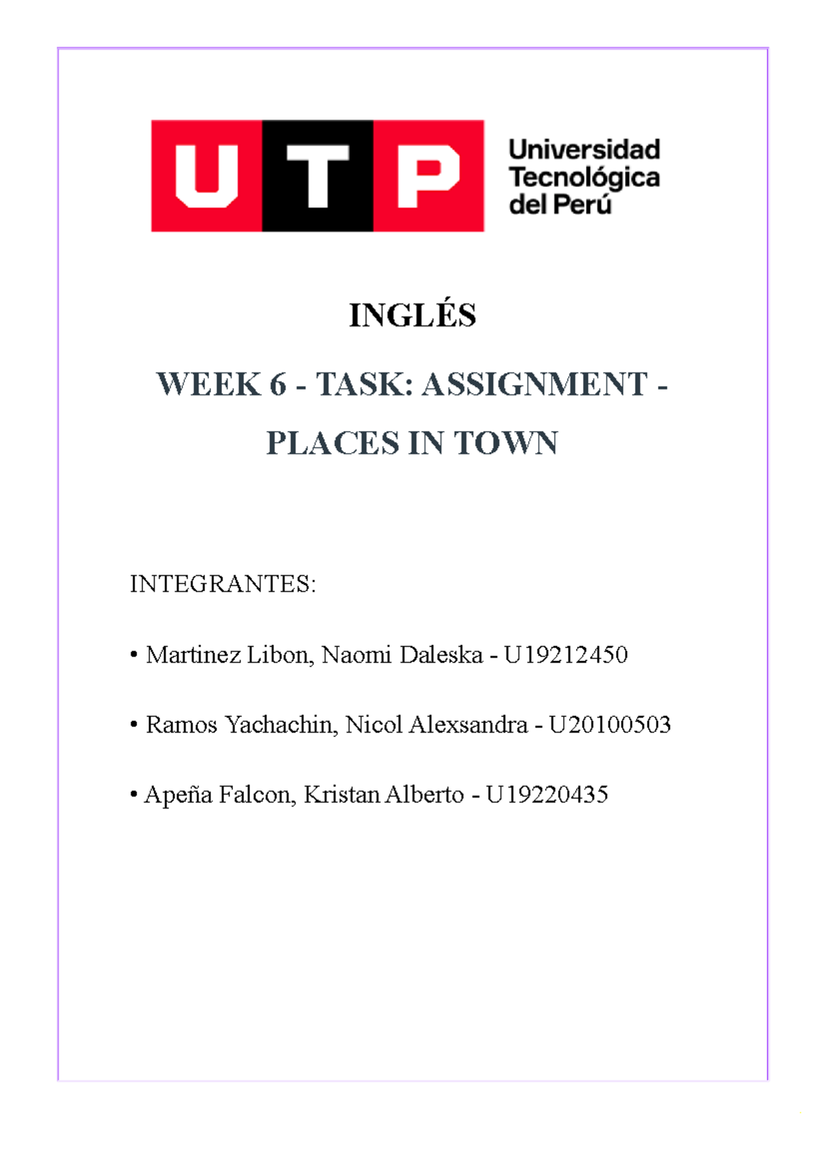 Week-06- compress - Ingels week - INGLÉS WEEK 6 - TASK: ASSIGNMENT ...