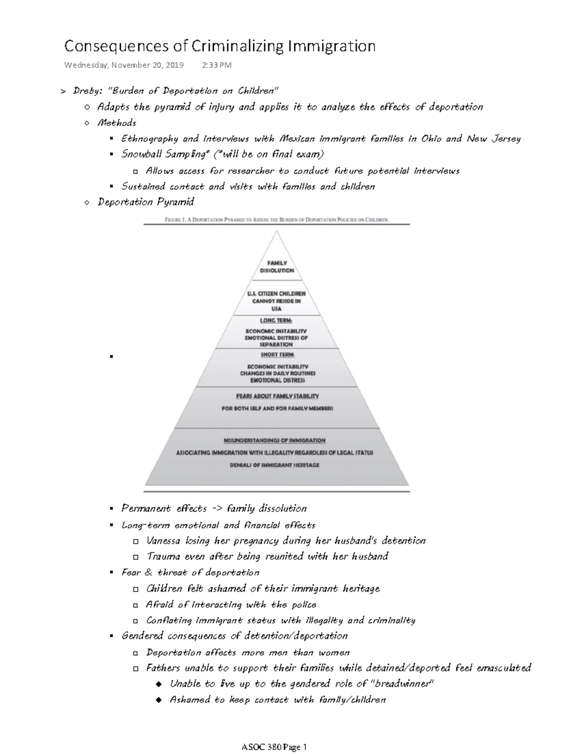 Consequences of Criminalizing Immigration - Adapts the pyramid of ...
